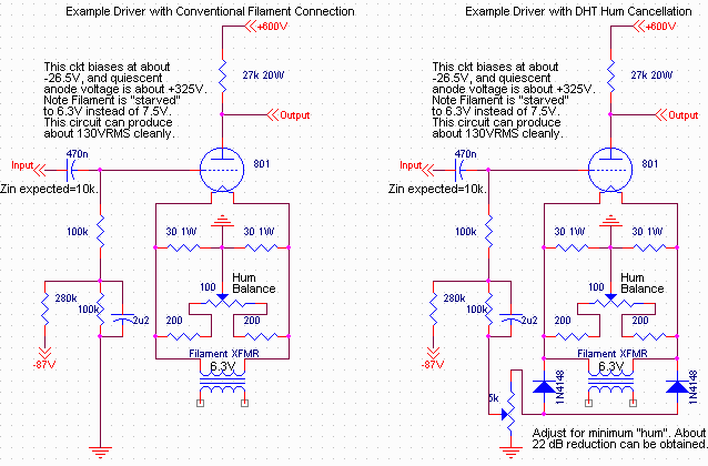 Effects of AC Heating Power Applied to Directly Heated Triodes
